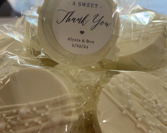 25 Bride and Groom Chocolate Covered Oreo or Marshmallow Bridal Shower ...