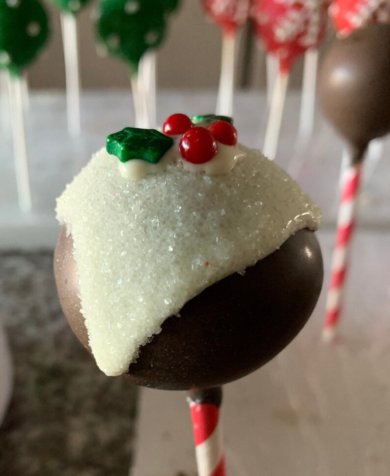 Holly Cakepops: Holiday Dessert Table Gift - Etsy