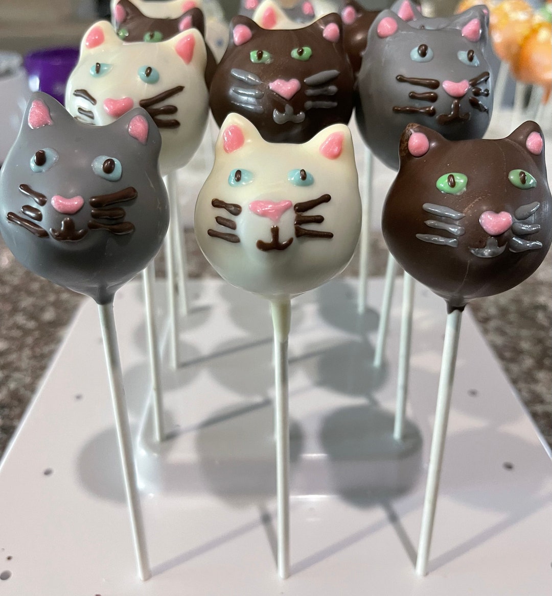 Kitty Cakepops (for the Kitty Cat Lovers)! Birthday/halloween - Etsy
