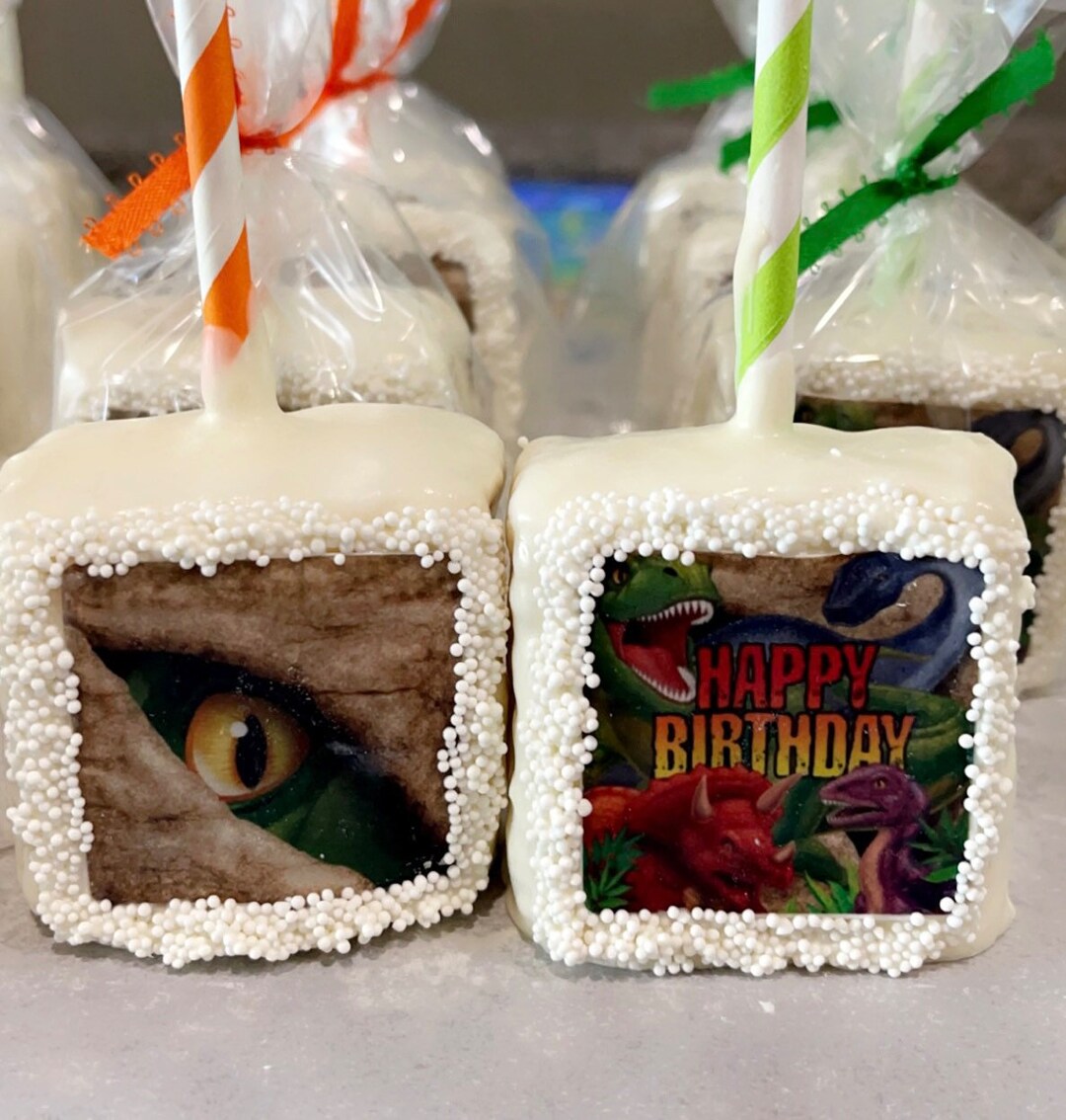 Dinosaur Krispie Pops - Etsy