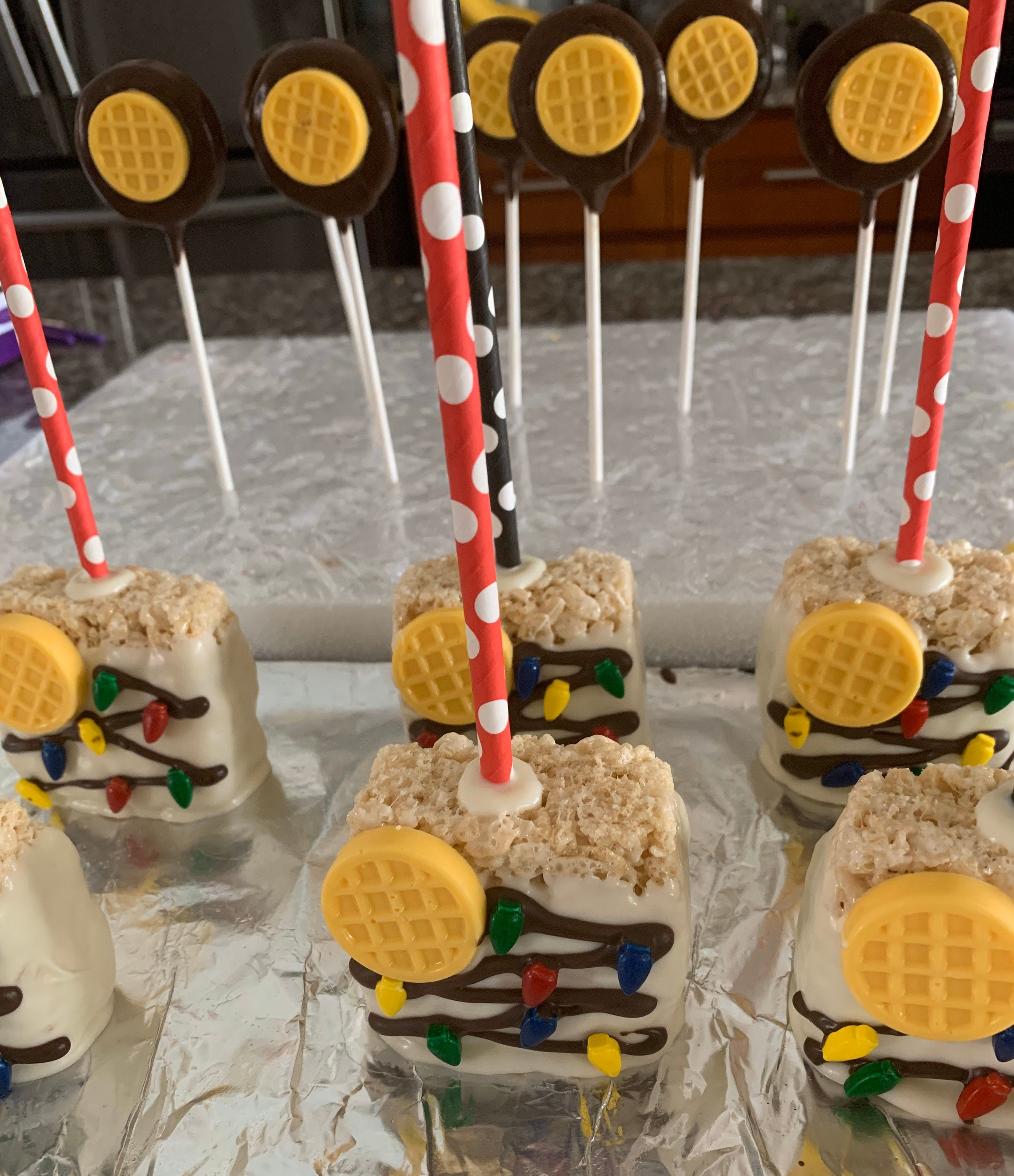 Stranger Things Chocolate Dipped Rice Krispie Pops - Etsy