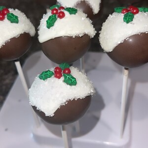 Holly Cakepops: Holiday Dessert Table Gift - Etsy
