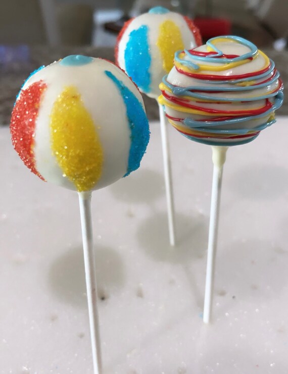Beach Ball Cake Pops