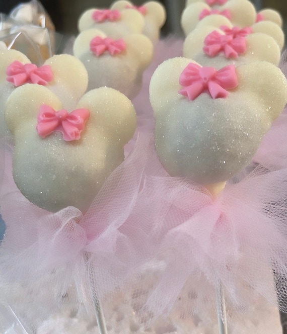 Baby Minnie Mouse Cake Pops Minnie Or Mickey Mouse Cakepops Etsy