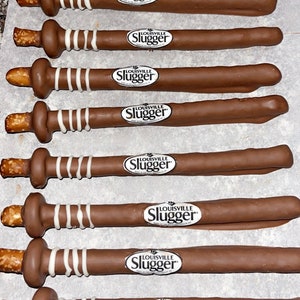 Baseball Bat Chocolate Covered Pretzel Rods /OR Baseball - Etsy