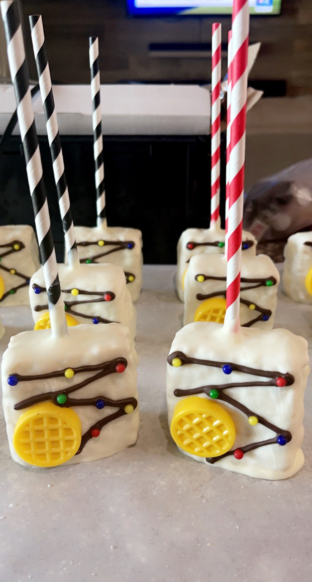 Stranger Things Chocolate Dipped Rice Krispie Pops - Etsy