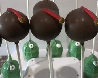 Bomb and Grenade Cake Pops, Video Game Cake Pops, Cake Pops for Boys ...