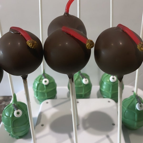 Grenade and Bomb Cake Pops - Etsy