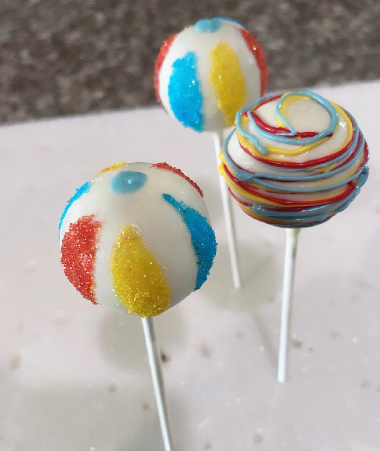 Beach Ball Cake Pops