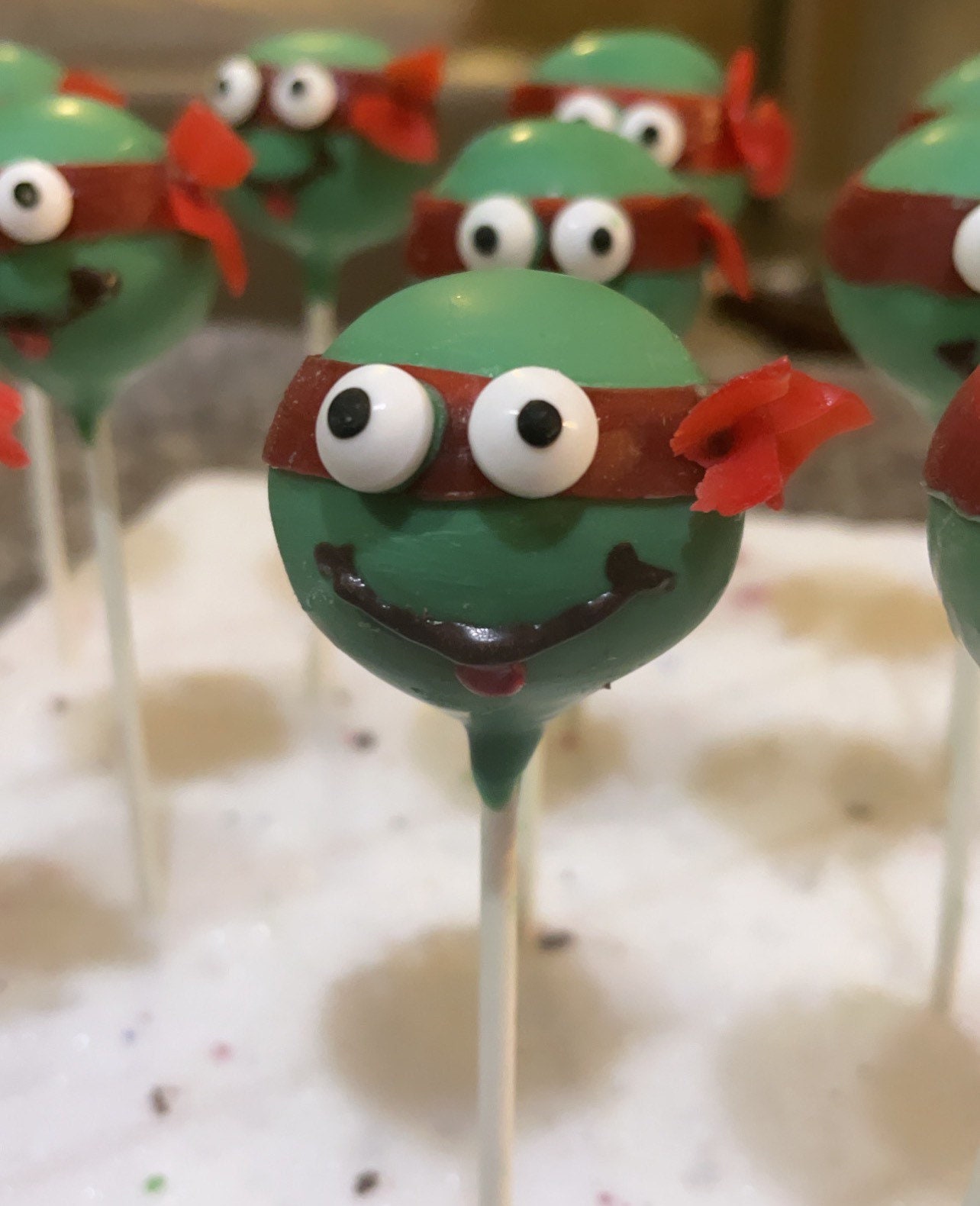Ninja Turtle Cake Pops