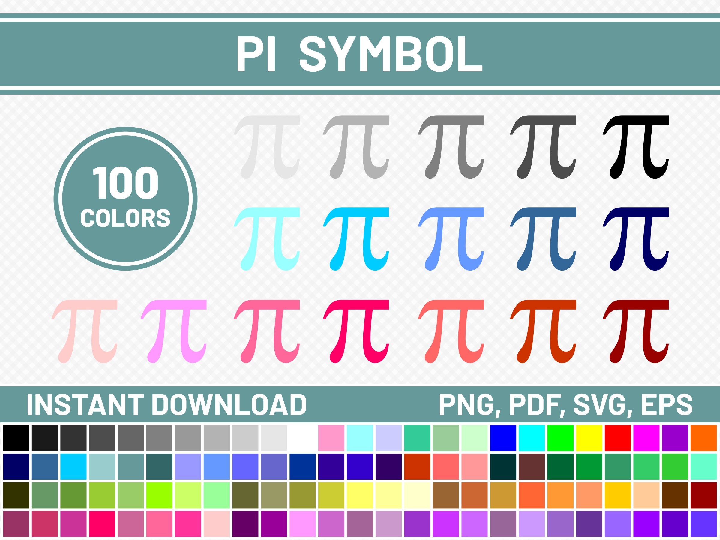 100 Pi SVG File Commercial Use SVG Math SVG Bundle Pi | Etsy