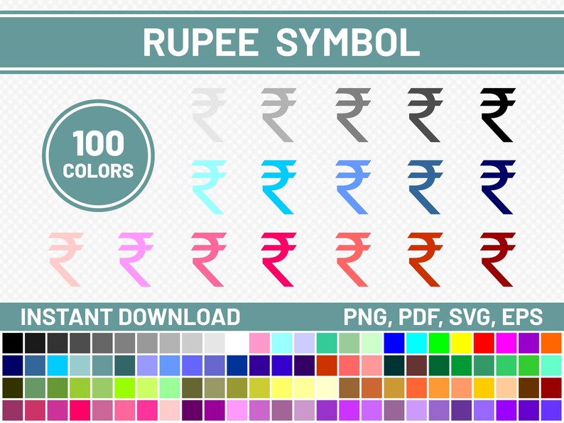100 Rupee SVG File Commercial Use SVG Currency svg Bundle | Etsy