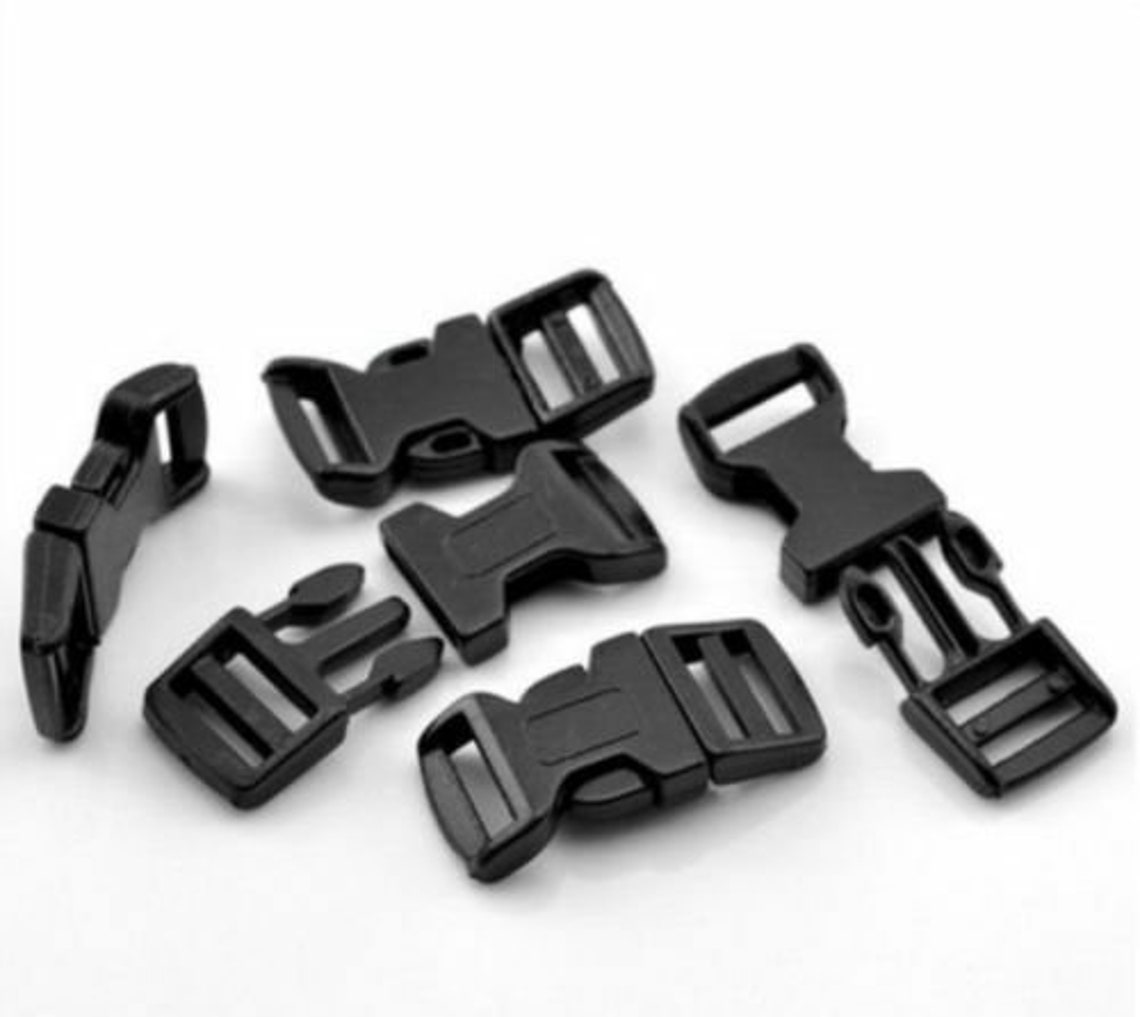 5cm Curved Black Plastic Buckles Buckle Side Release for 20mm Webbing ...