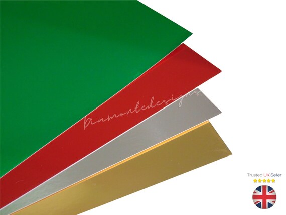 10 sheets Premium Coloured A4 Mirror Card Xmas Mirrored Board | Etsy