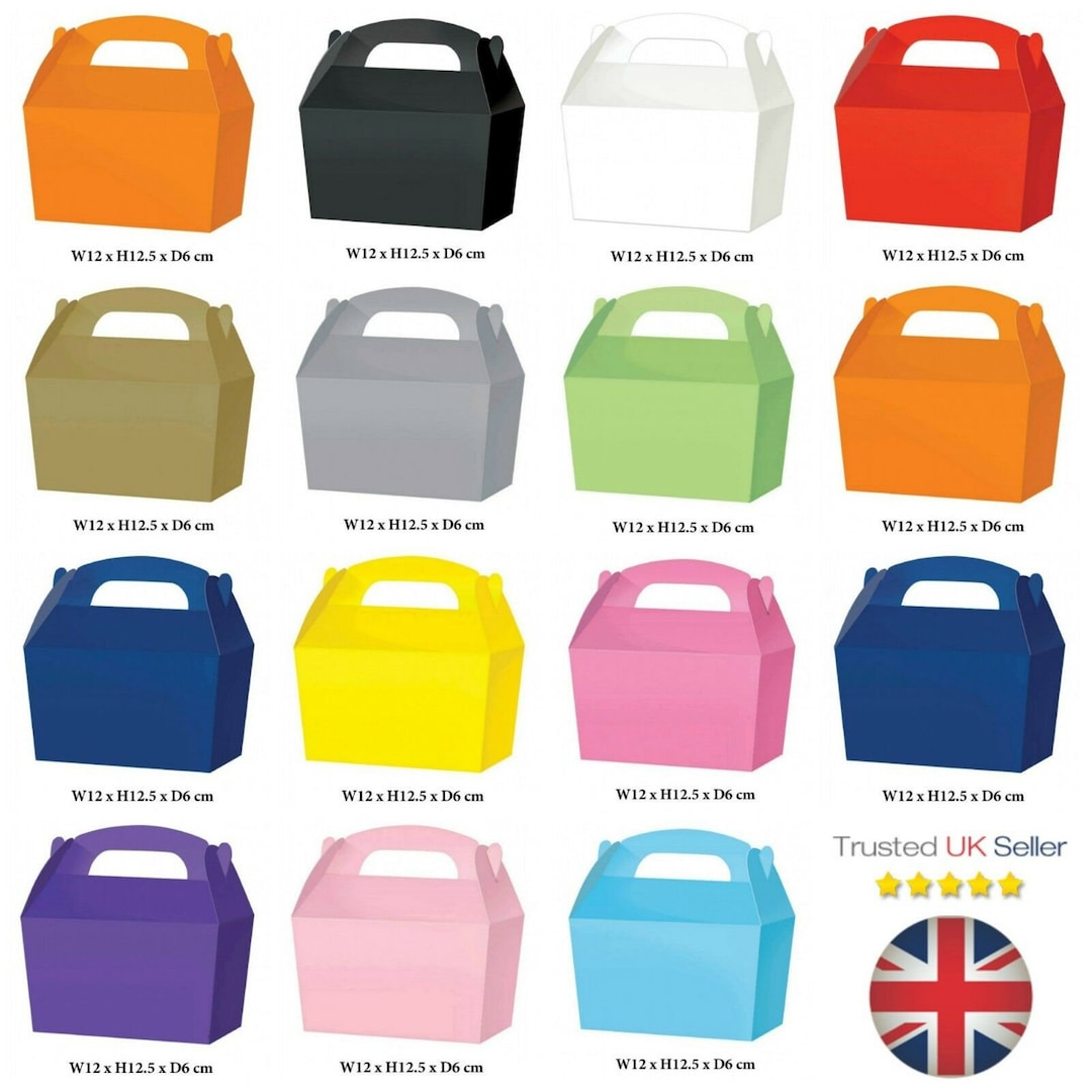 Pack of 5 - Treat Boxes Cupcake Gift Party Loot Bag Wedding Children ...
