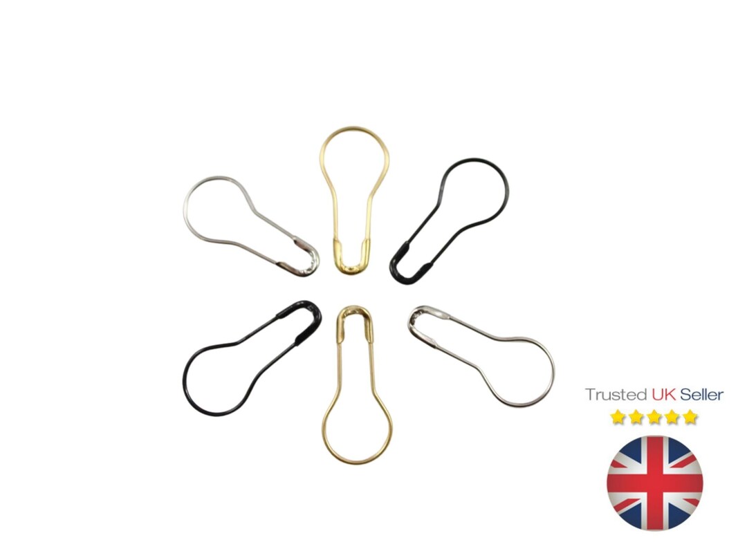 50 Pcs Calabash Safety Pins Fasteners Craft DIY Gourd Pear Shape Safety ...