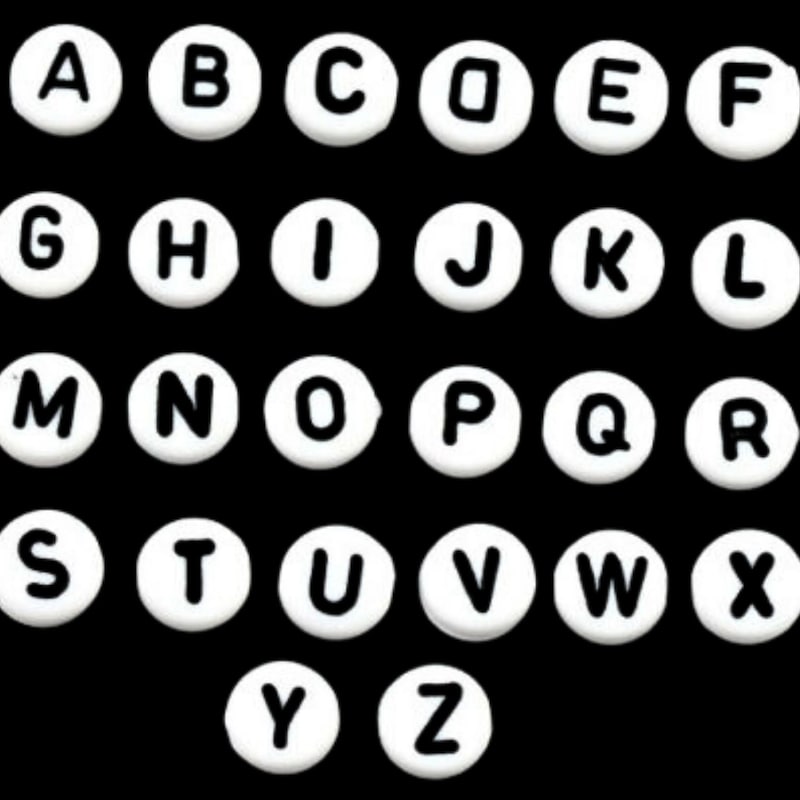 Single Letter Alphabet Beads - Etsy