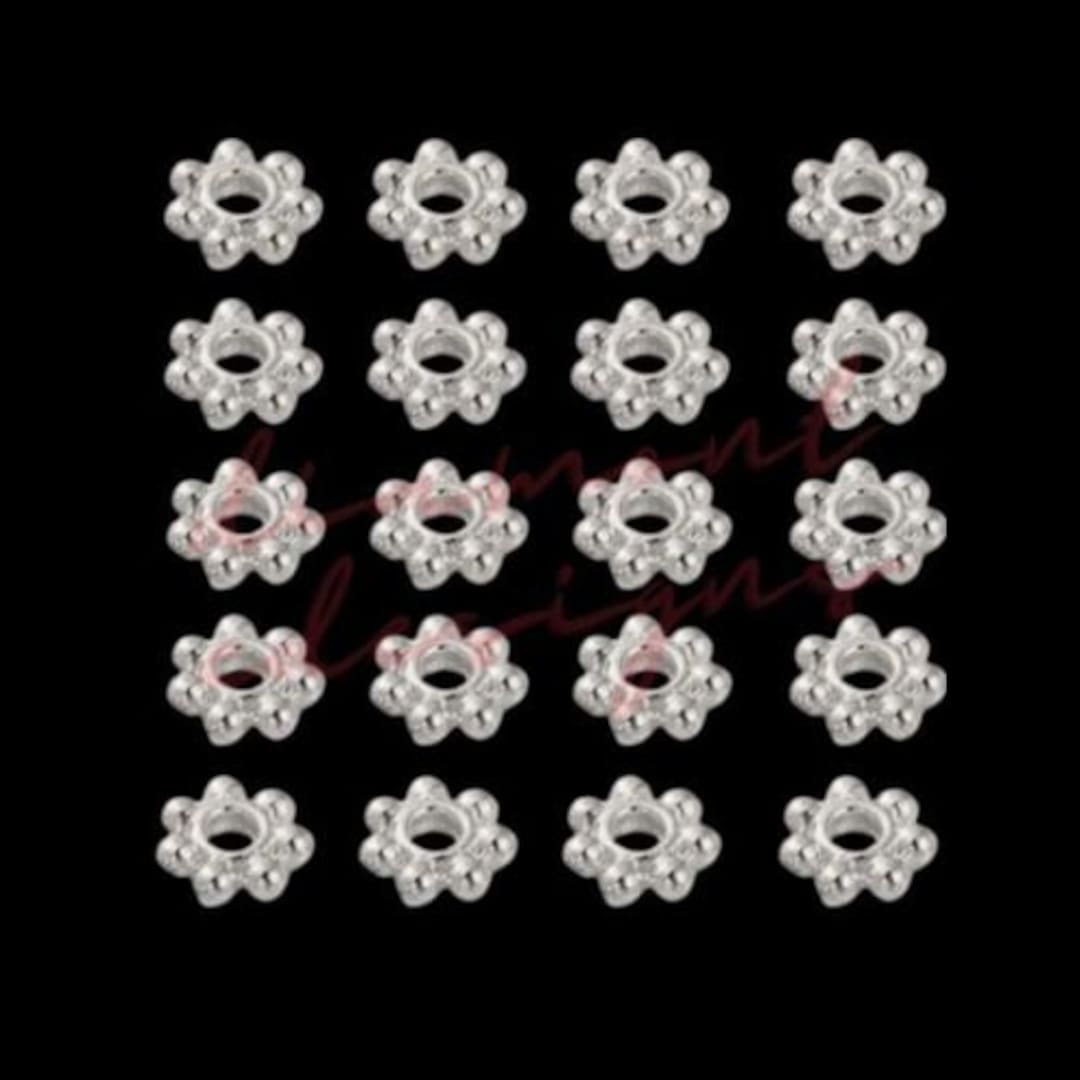 4mm Silver Plated Daisy Flowers Spacer Beads Jewellery Craft - Etsy