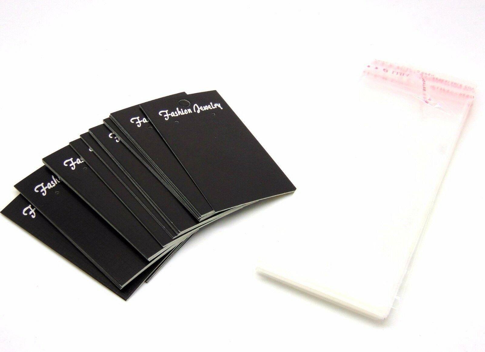 100 X Black Earring Display Cards With Bags 90mm X 50mm - Etsy