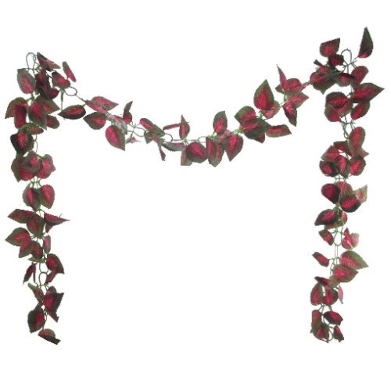 Premium 8ft Artificial Trailing Ivy Vine Leaf Garland Fern Greenery ...