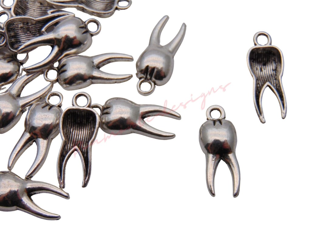 25 Pcs Tibetan Silver Tooth Fairy Charm Dentist Children 20mm Kids UK ...
