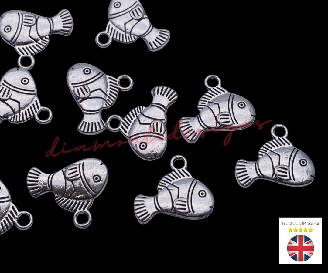 10 Pcs 16mm Tibetan Silver Nemo Fish Charms Pendant Beading Craft ...
