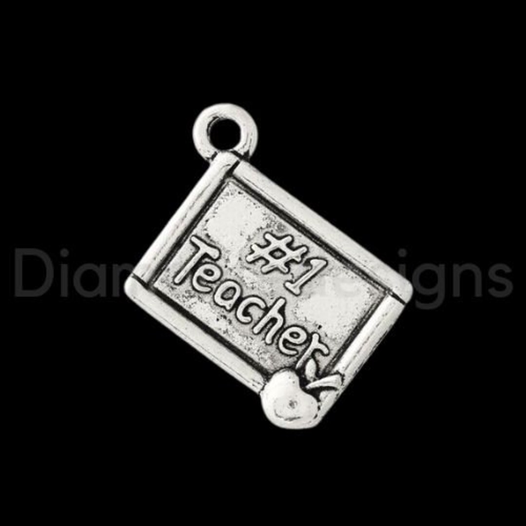 10 Pcs Tibetan Silver Number 1 Teacher Charms Jewellery Leaving Gift ...