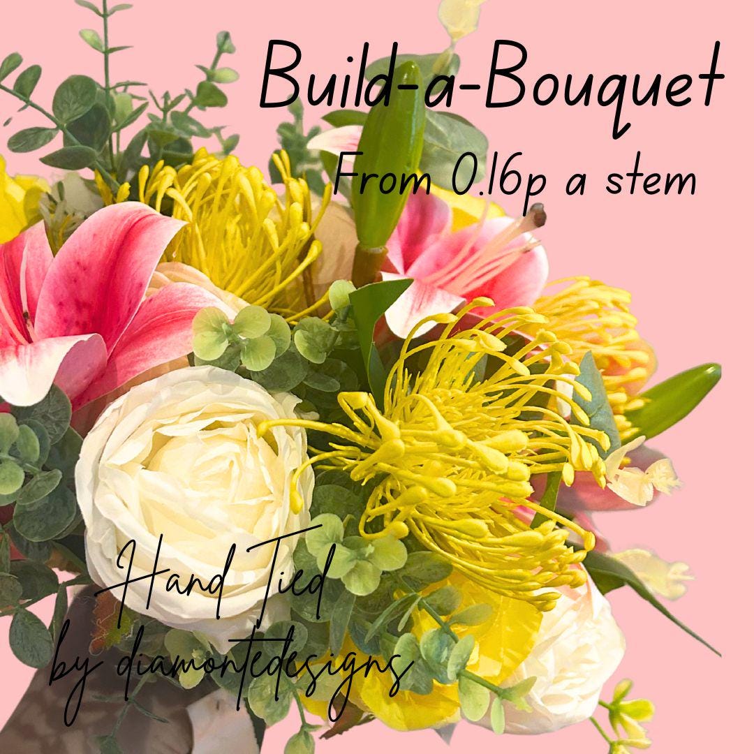 Build a Bouquet - Handmade Artificial Flower Bouquet Pick Your Own ...