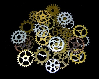 Set 85gr. COGS and GEARS Steampunk 40-50 Pieces Sizes 1'5-2'5cm Big ...