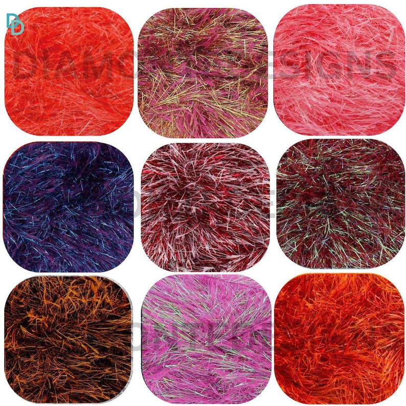 King Cole Tinsel Chunky Sparkle Furry Soft Eyelash Knitting Wool Yarn ...