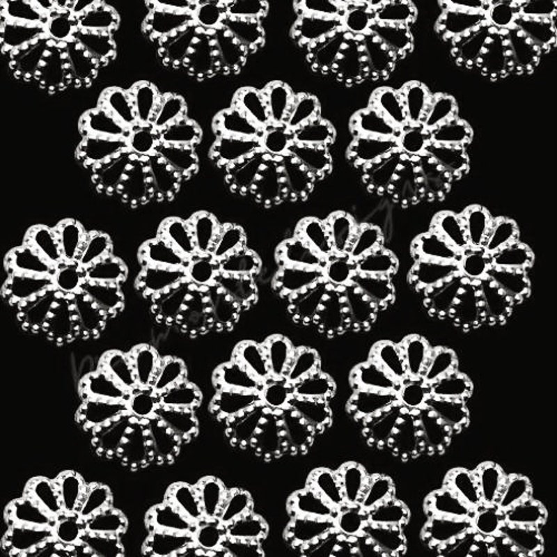 Bead Caps Silver 6mm - Etsy UK