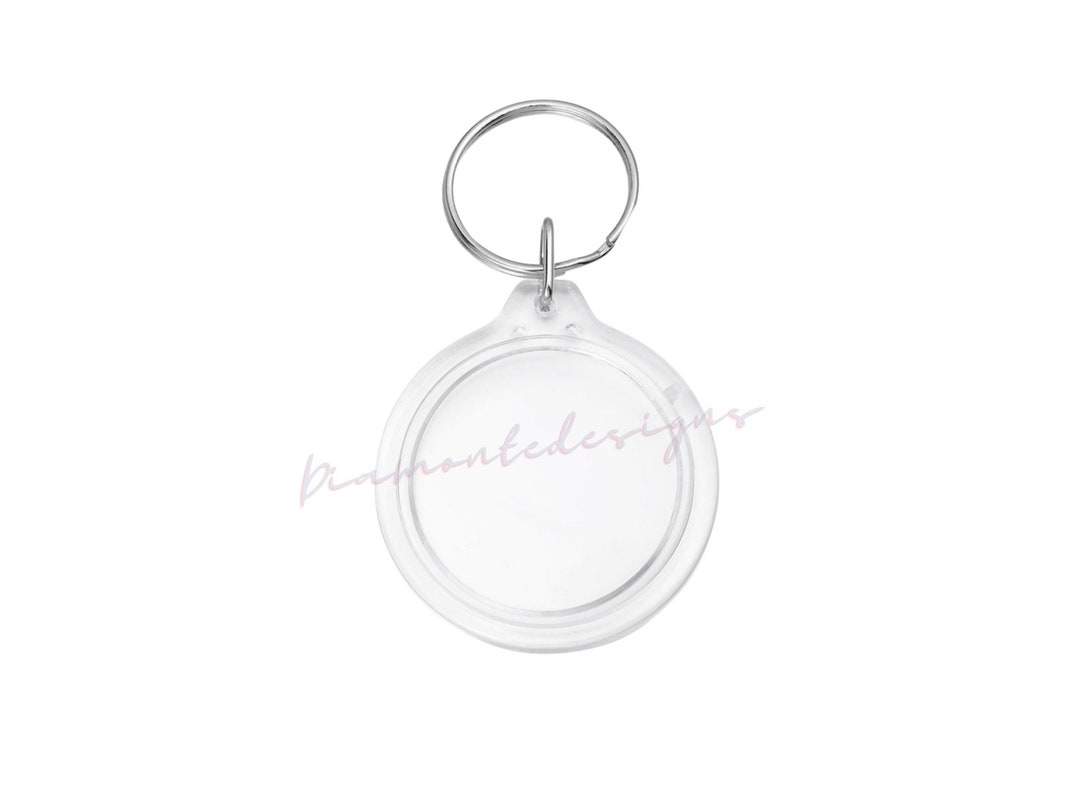 Clear Acrylic Round 45mm Blank Keyrings / Key Ring Keychain Tools - Etsy