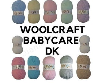 Woolcraft Babycare DK 100g Baby Wool Double Knitting Yarn - Etsy UK