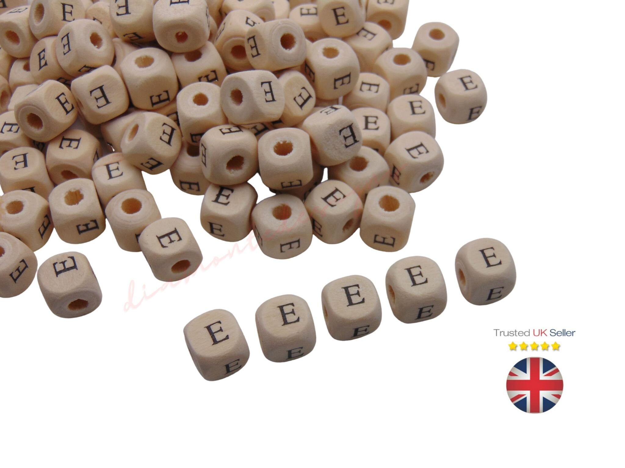 10mm Alphabet Wood Colour Mixed Letter Cube Wooden Beads Craft - Etsy