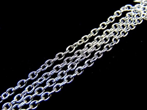 2 Metre's Silver Plated Dainty Chain 3mm X 2mm Links Craft | Etsy