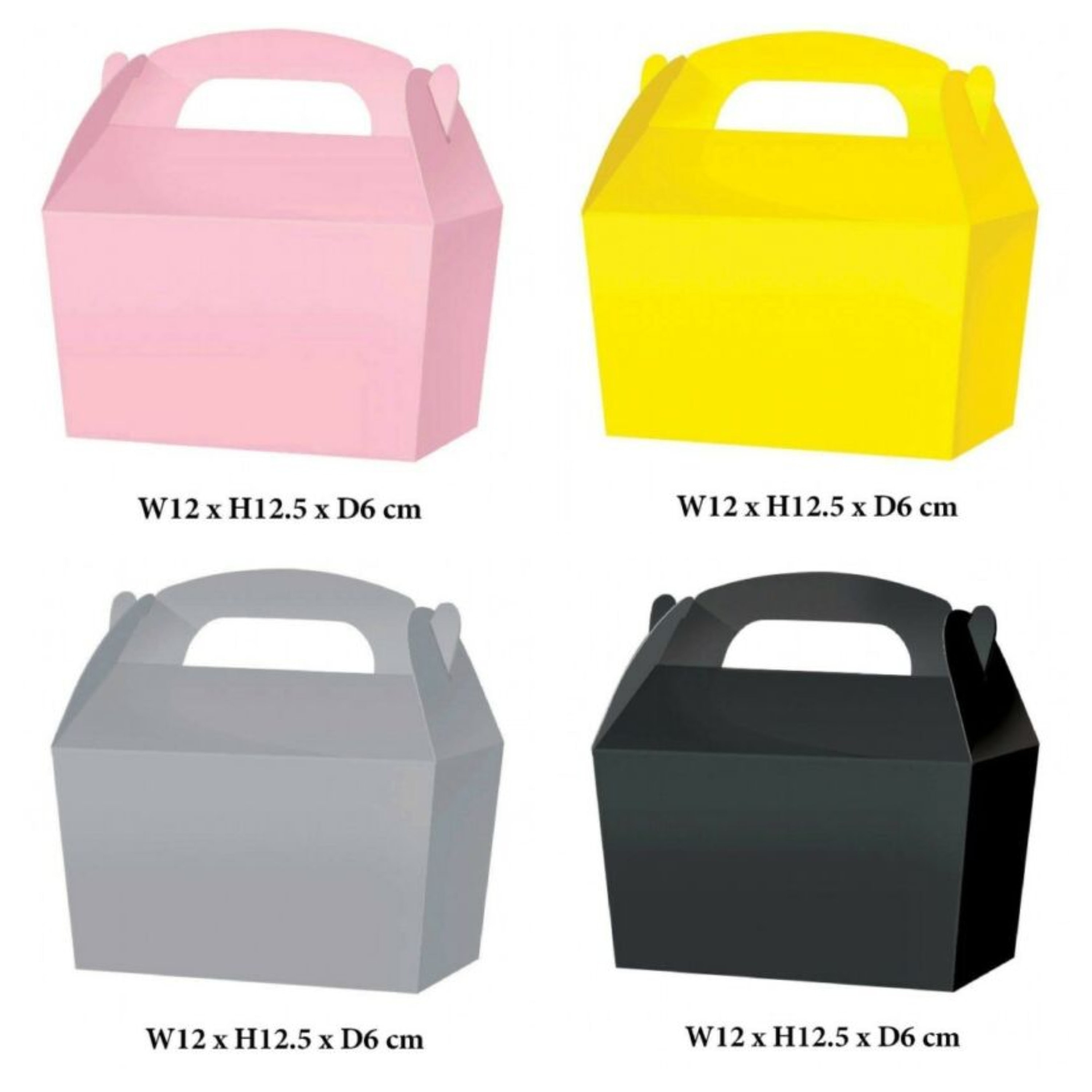 Pack of 5 - Treat Boxes Cupcake Gift Party Loot Bag Wedding Children ...