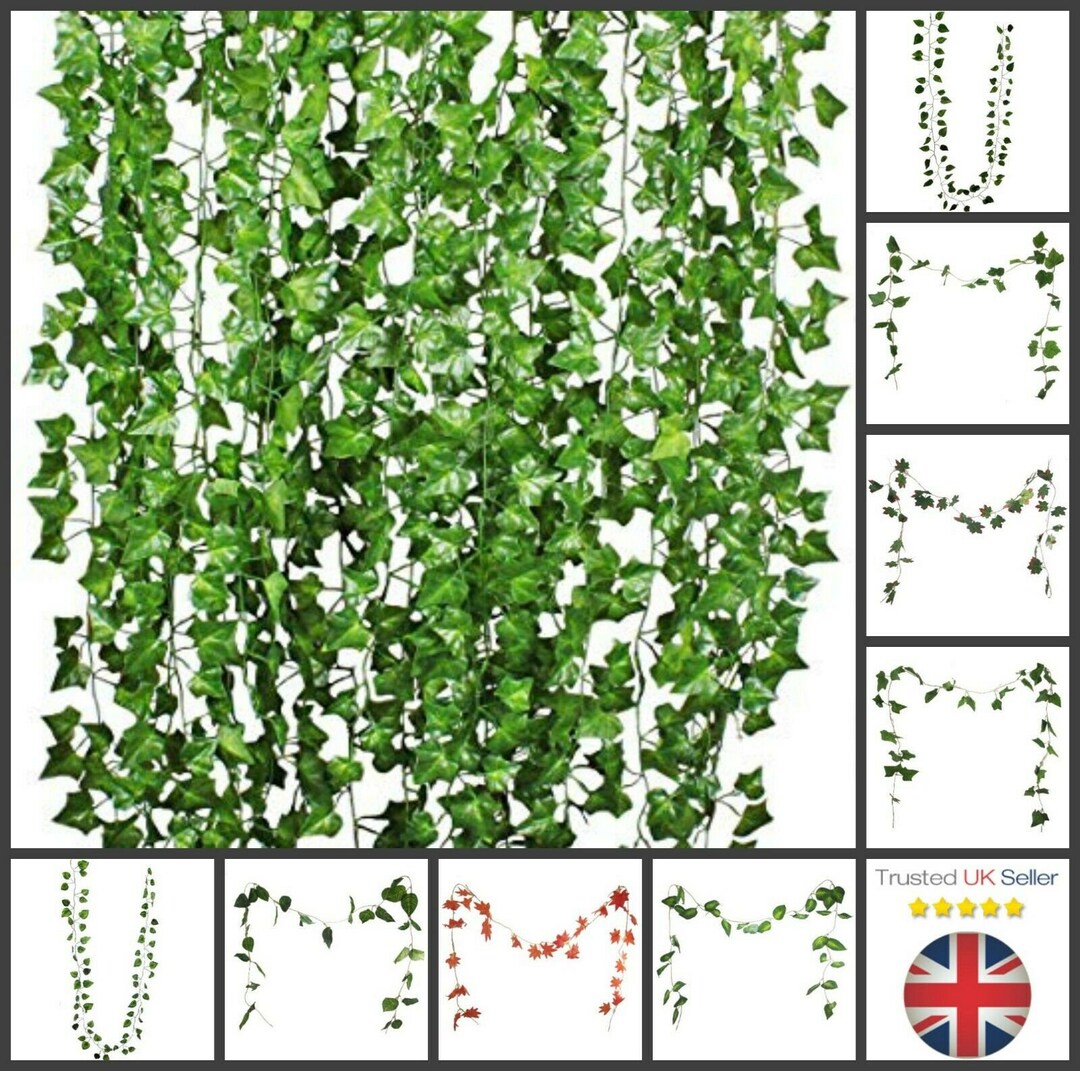 5 X 8ft Artificial Trailing Ivy Vine Leaf Garland Fern Greenery Plants ...