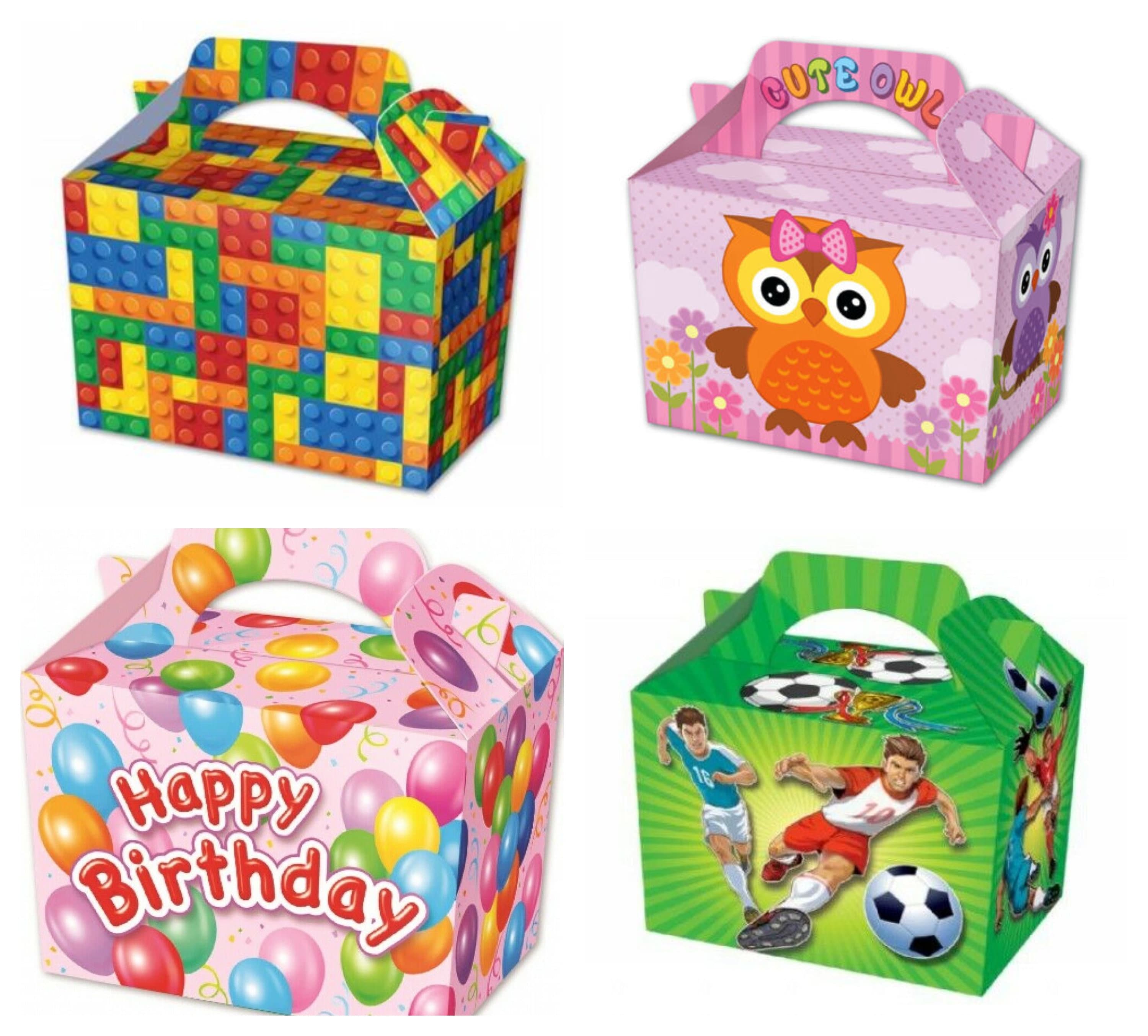 Party Food Boxes Loot Lunch Cardboard Gift Children's Kids - Etsy