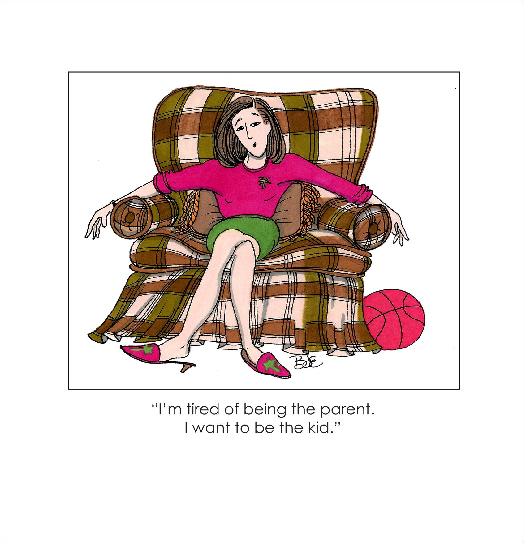Tired of Being the Parent Cartoon - Etsy