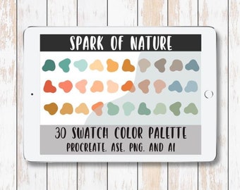 Forest Procreate Color Palette Nature Palette Misty Forest - Etsy