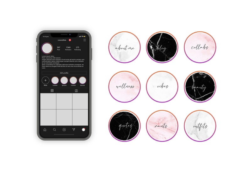 360 Instagram Story Highlight Icons Instagram Highlight | Etsy