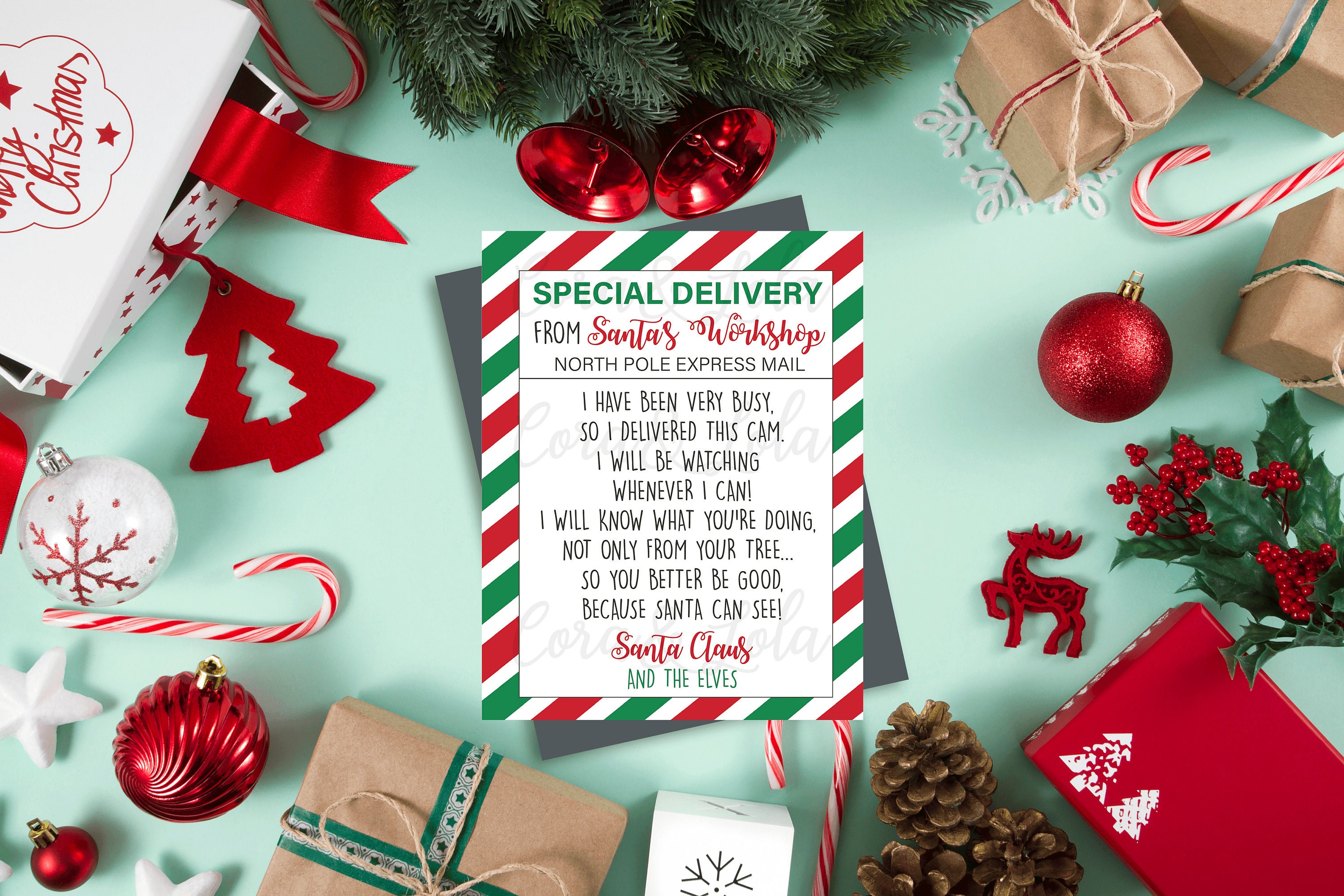 Elf Cam Note Printable Note for Elf Cam Ornament Elf Cam - Etsy