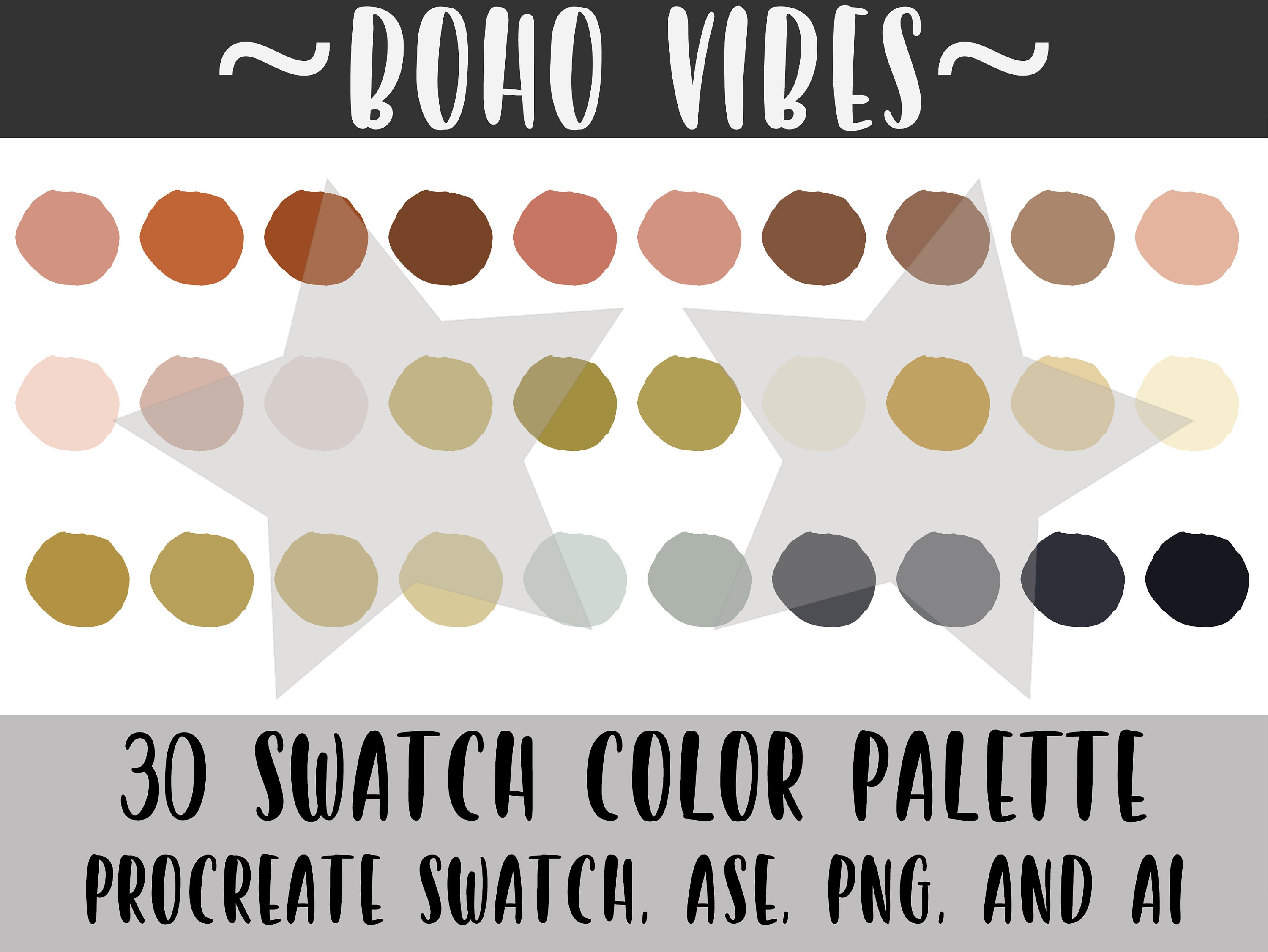 Drawing And Illustration Digital Download Colour Swatches Ipad Lettering Digital Art Apricot Boho