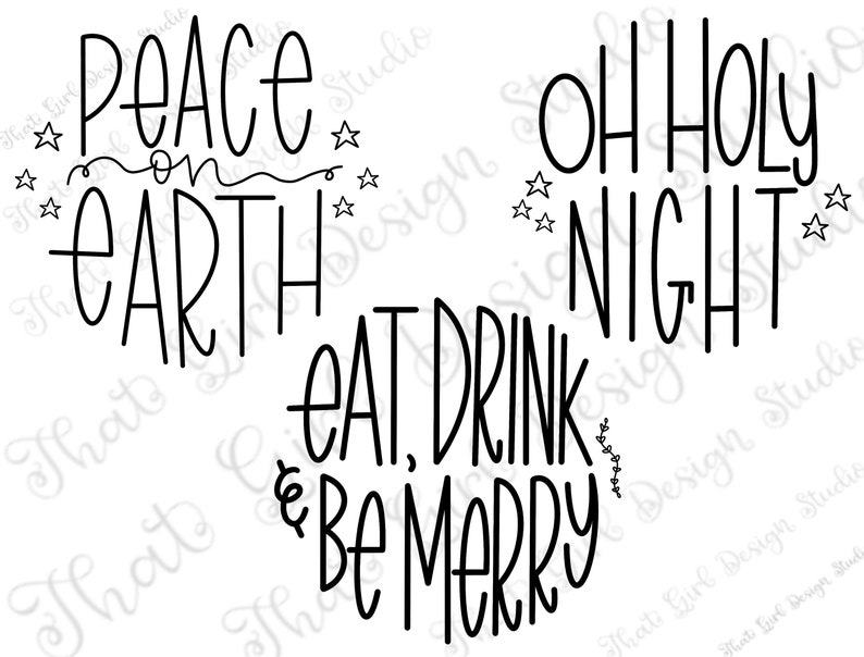 Christmas Ornament Round Svg Bundle Christmas Quote Hand - Etsy