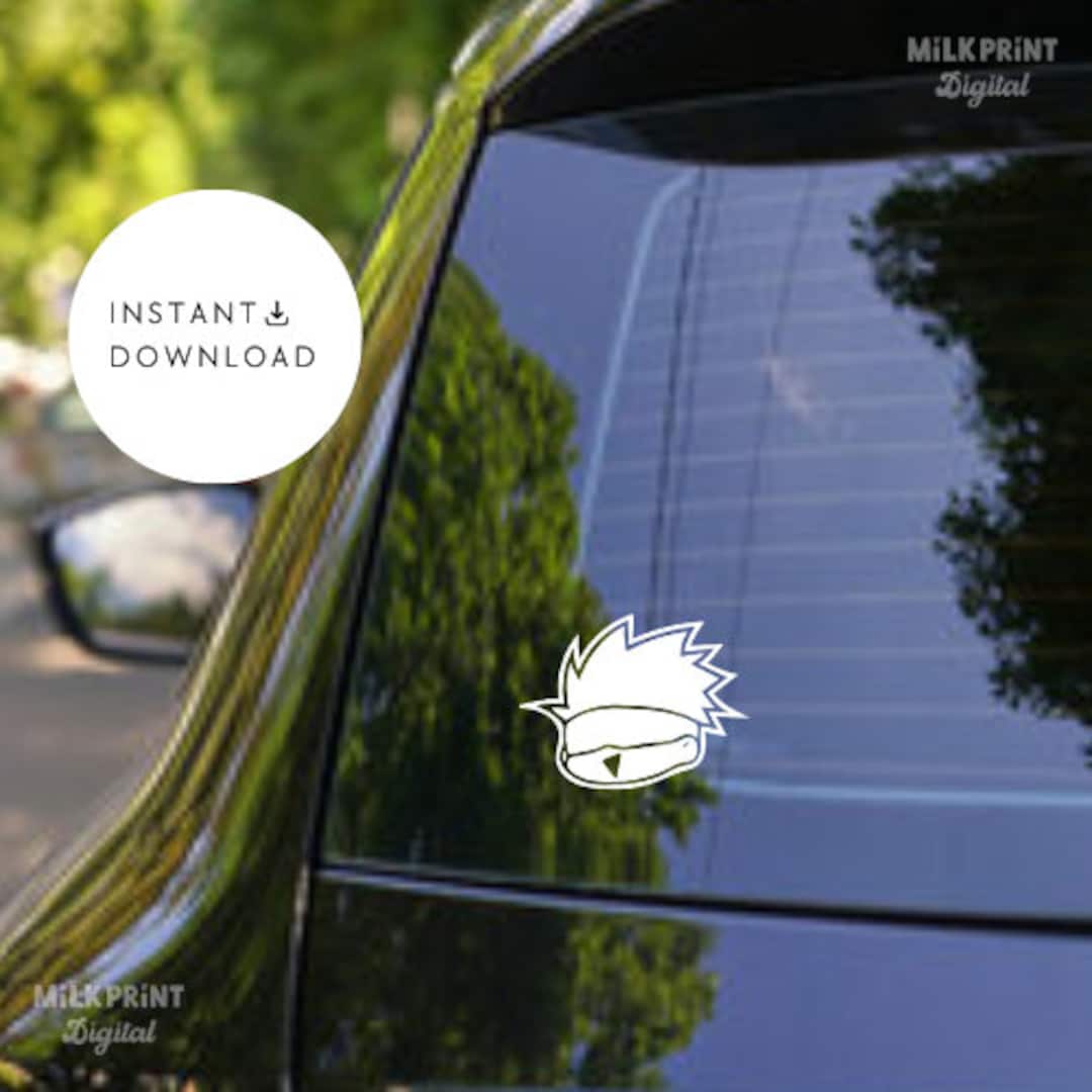 Chibi Gojo Satoru Jujutsu Kaisen Anime Manga Sign SVG Cute Outline ...