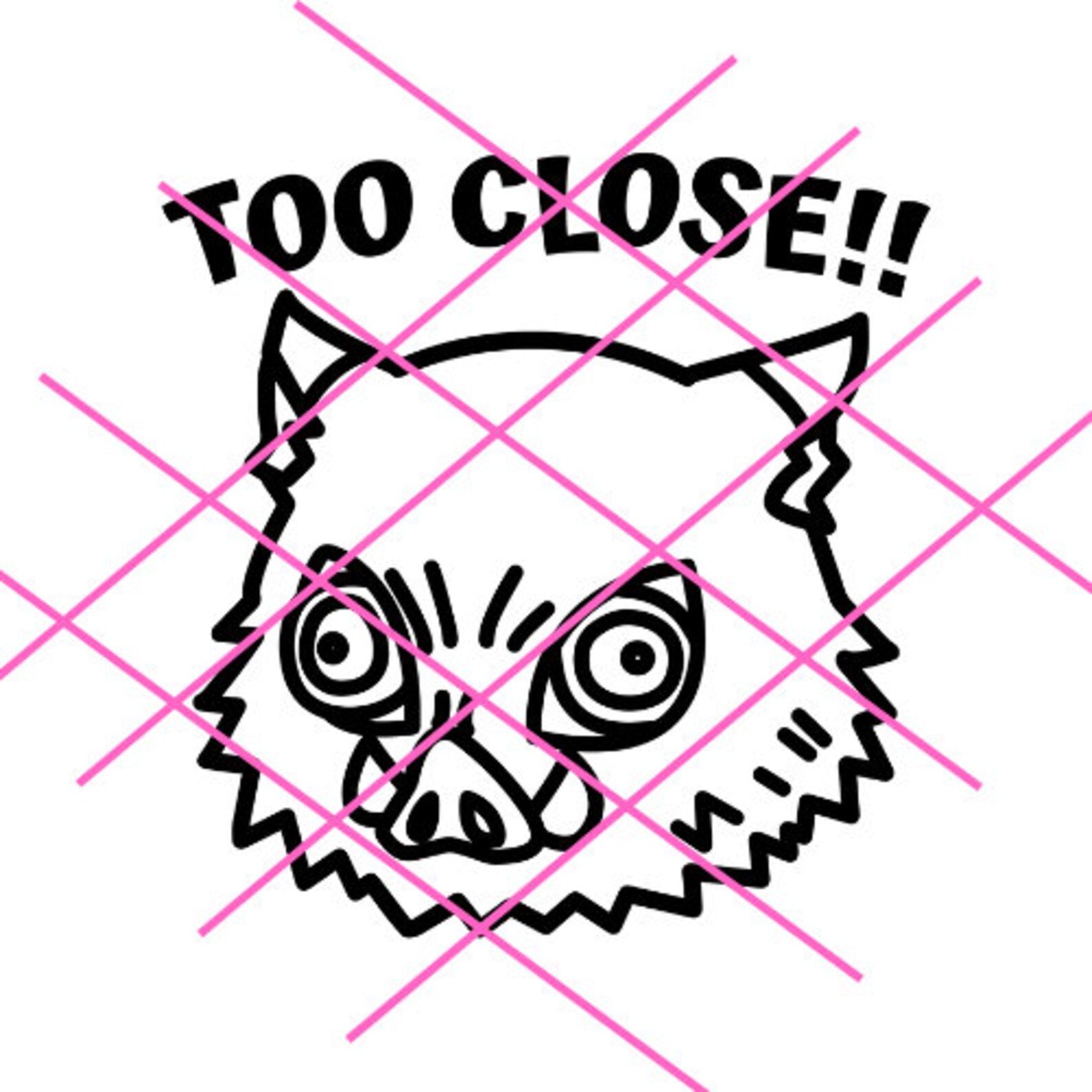 Inosuke Anime Pig Boar Demon Slayer Sign SVG Cute Outline Cricut ...