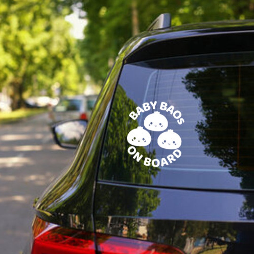 Triplet Baby Baos Baby on Board Sign SVG Cute Outline Cricut Silhouette ...