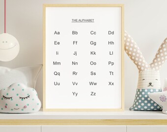 Alphabet Chart Black and White Children's Bedroom, Nursery or Playroom ...
