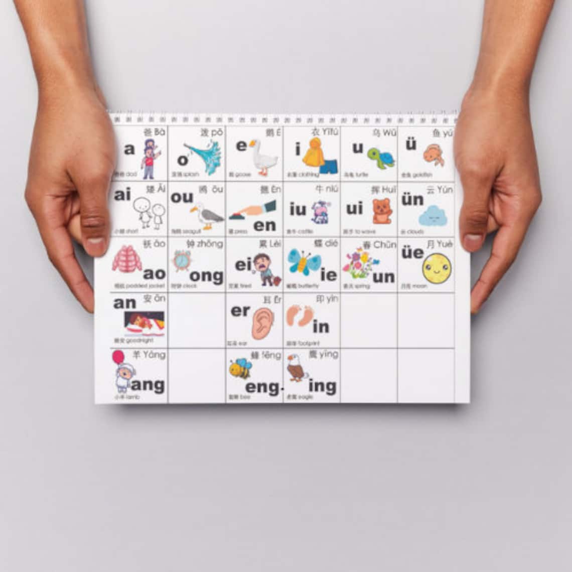 AEIOU Phonics Chinese Mandarin Chart Letter Sound Activity Print ...