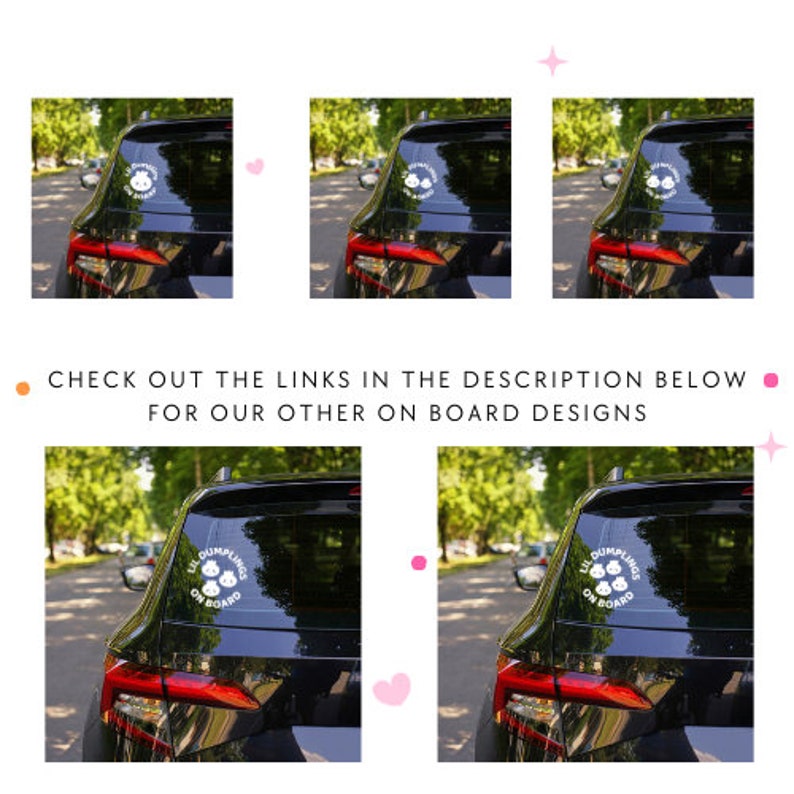 Lil Dumpling Quadruple Siblings Baby on Board Sign SVG Cute Outline ...